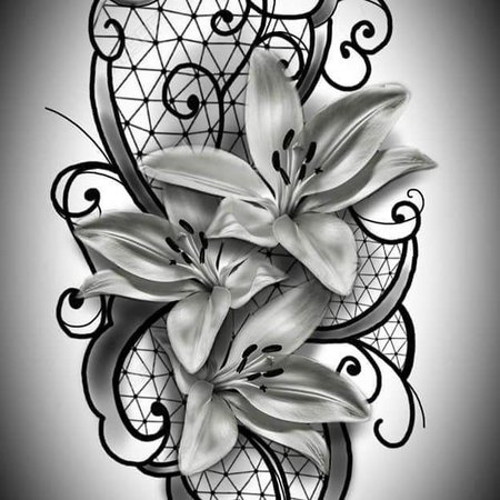 Liliom Tetoválás férfiaknak és nőknek: tetkó minta és jelentésük - VeAn ...