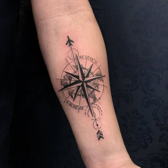 Iránytű Tetoválás férfiaknak és nőknek: tetkó minta és jelentésük ...