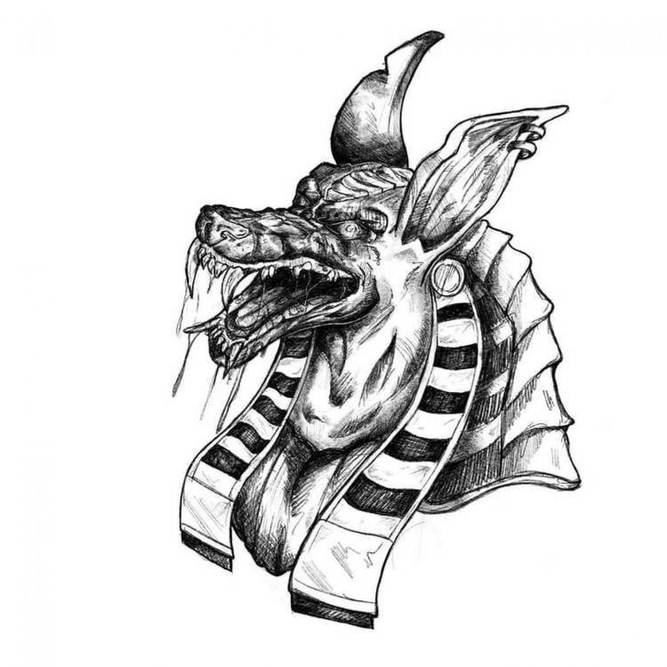 Anubis tetoválási vázlatok - VeAn Hungarian